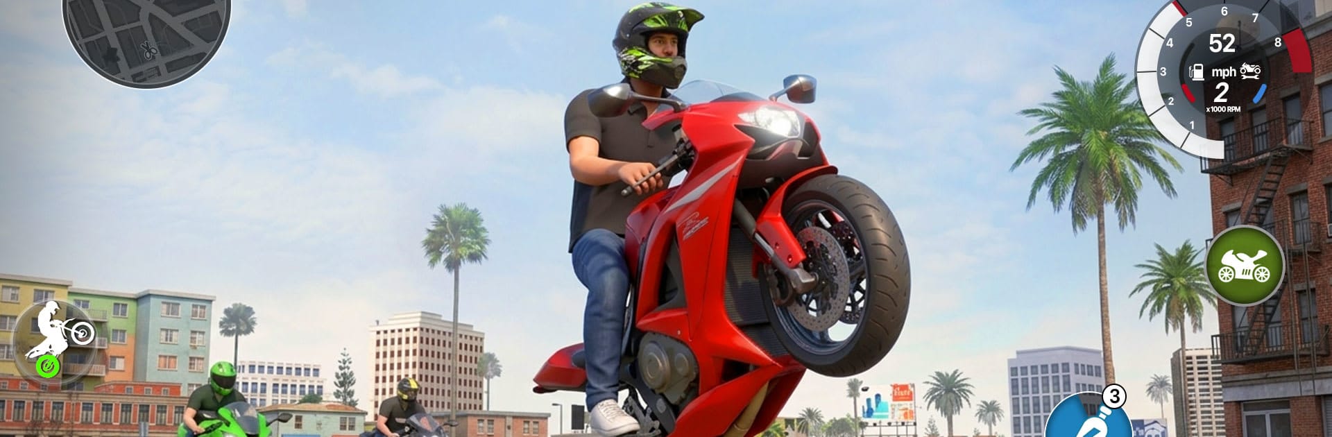 Download & Play US Moto Wheelie Crime Games 3d on PC & Mac (Emulator)